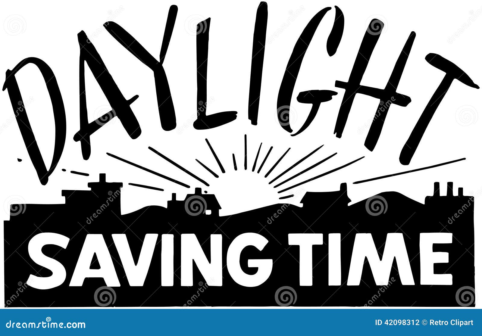 Daylight Saving Time stock vector. Illustration of clip - 42098312