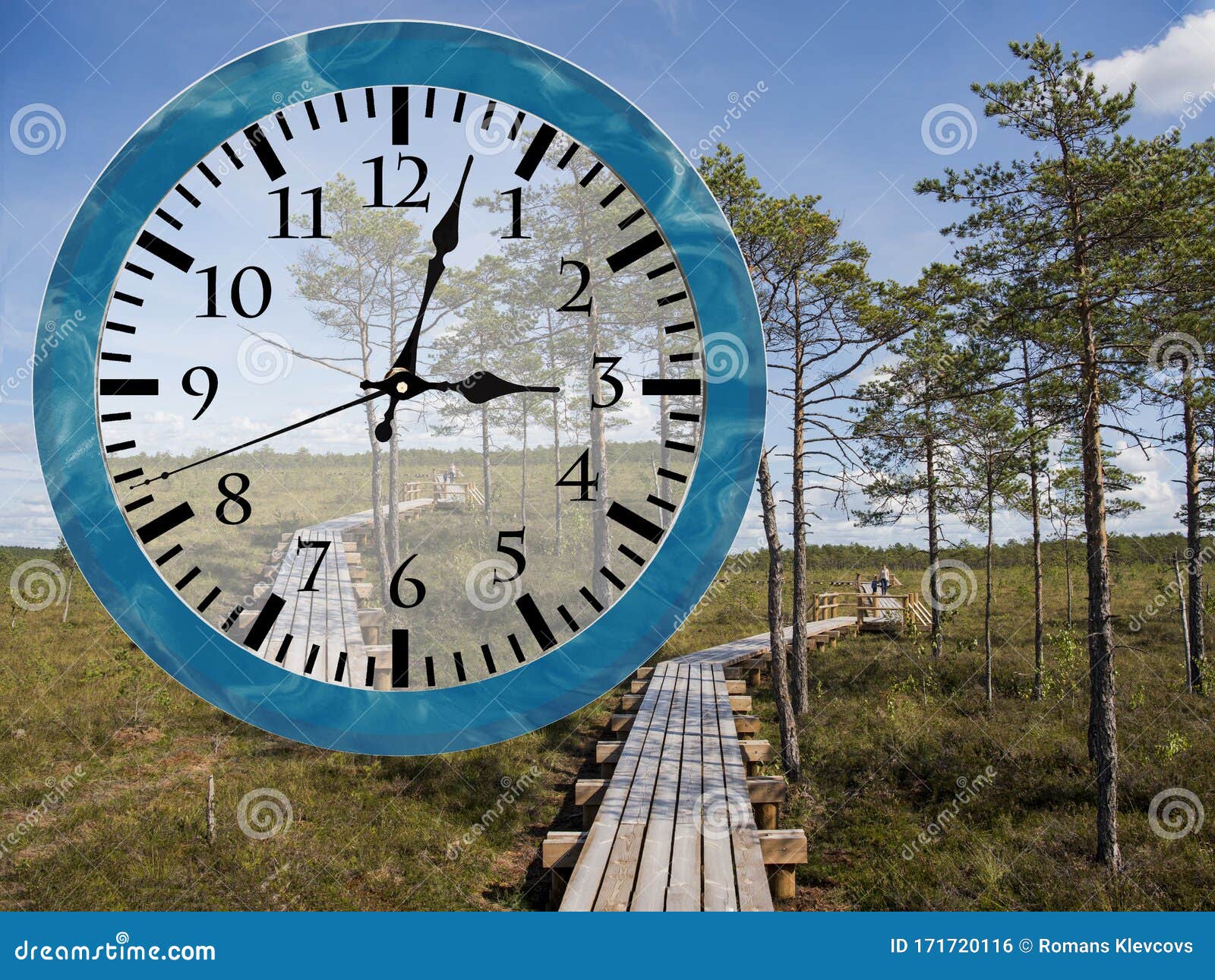 Daylight Saving Time DST. Clock Going To Summer Time +1h Stock Photo ...