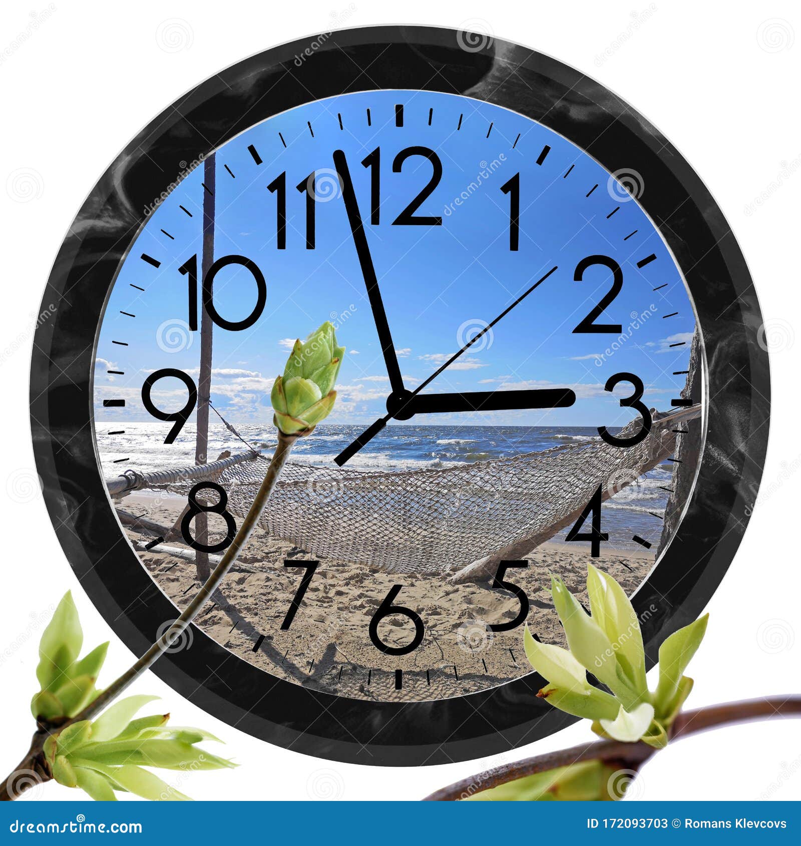 Daylight Saving Time DST. Wall Clock Going To Summer Time +1 Stock ...