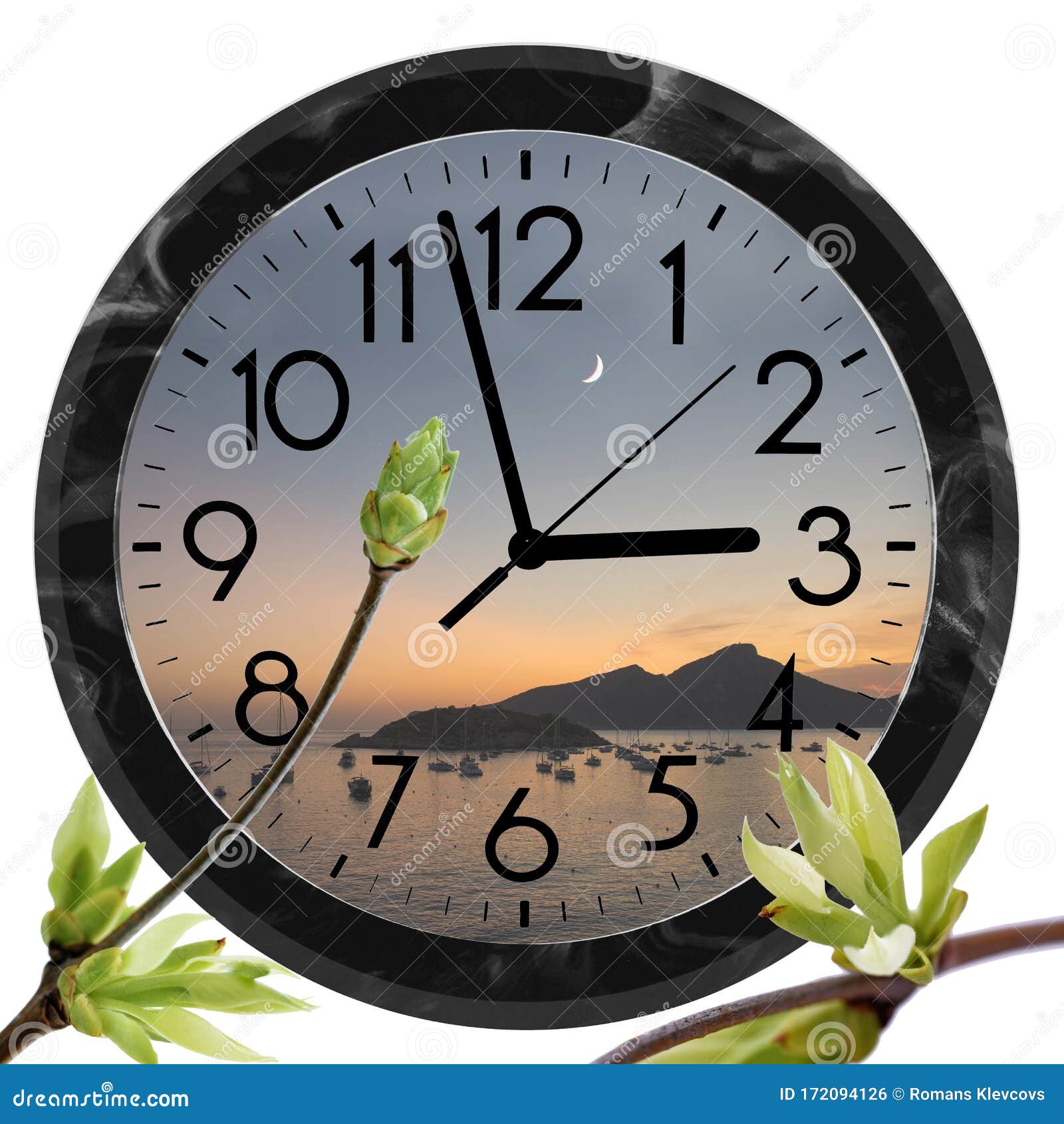 Daylight Saving Time DST. Wall Clock Going To Summer Time +1 Stock ...