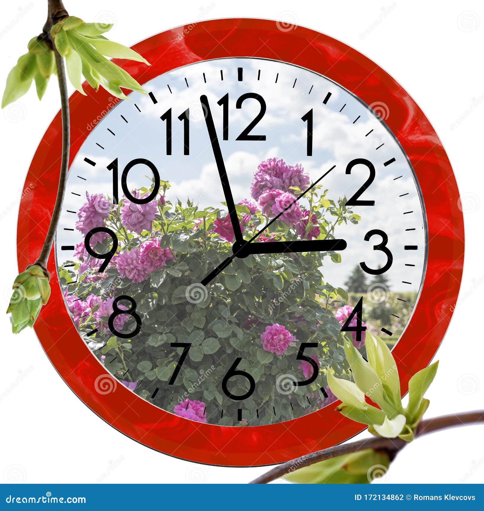 Daylight Saving Time DST. Wall Clock Going To Summer Time +1 Stock ...