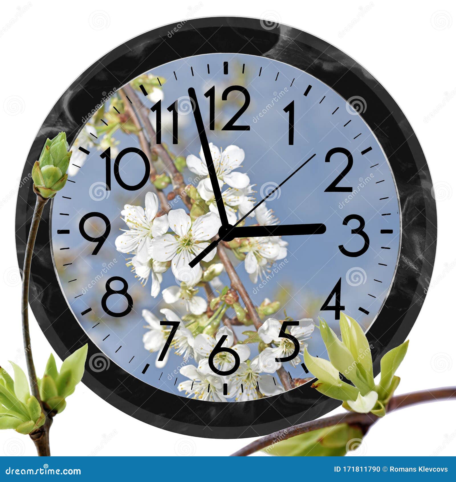 Daylight Saving Time DST. Wall Clock Going To Summer Time +1 Stock ...