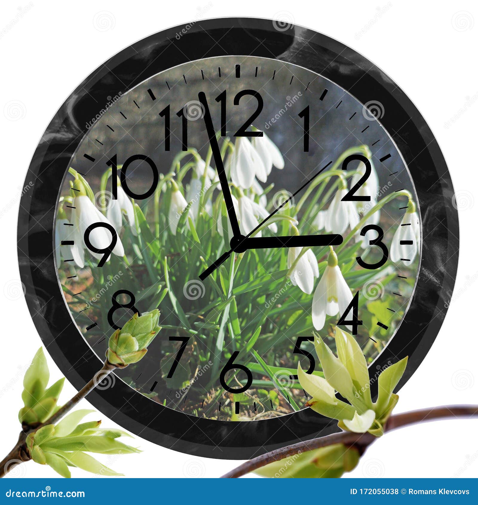 Daylight Saving Time DST. Wall Clock Going To Summer Time +1 Stock ...