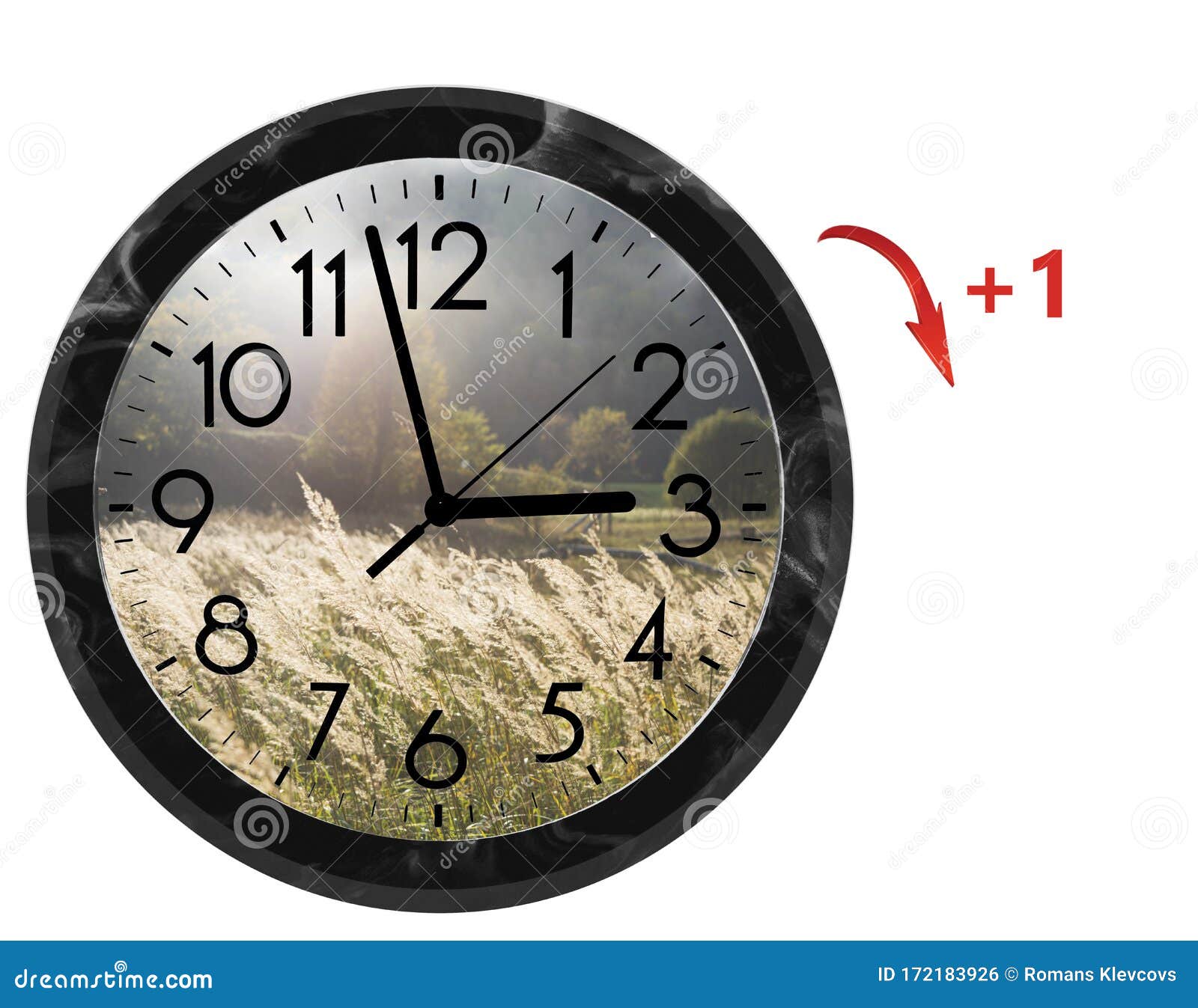 Daylight Saving Time DST. Wall Clock Going To Summer Time +1 Stock ...