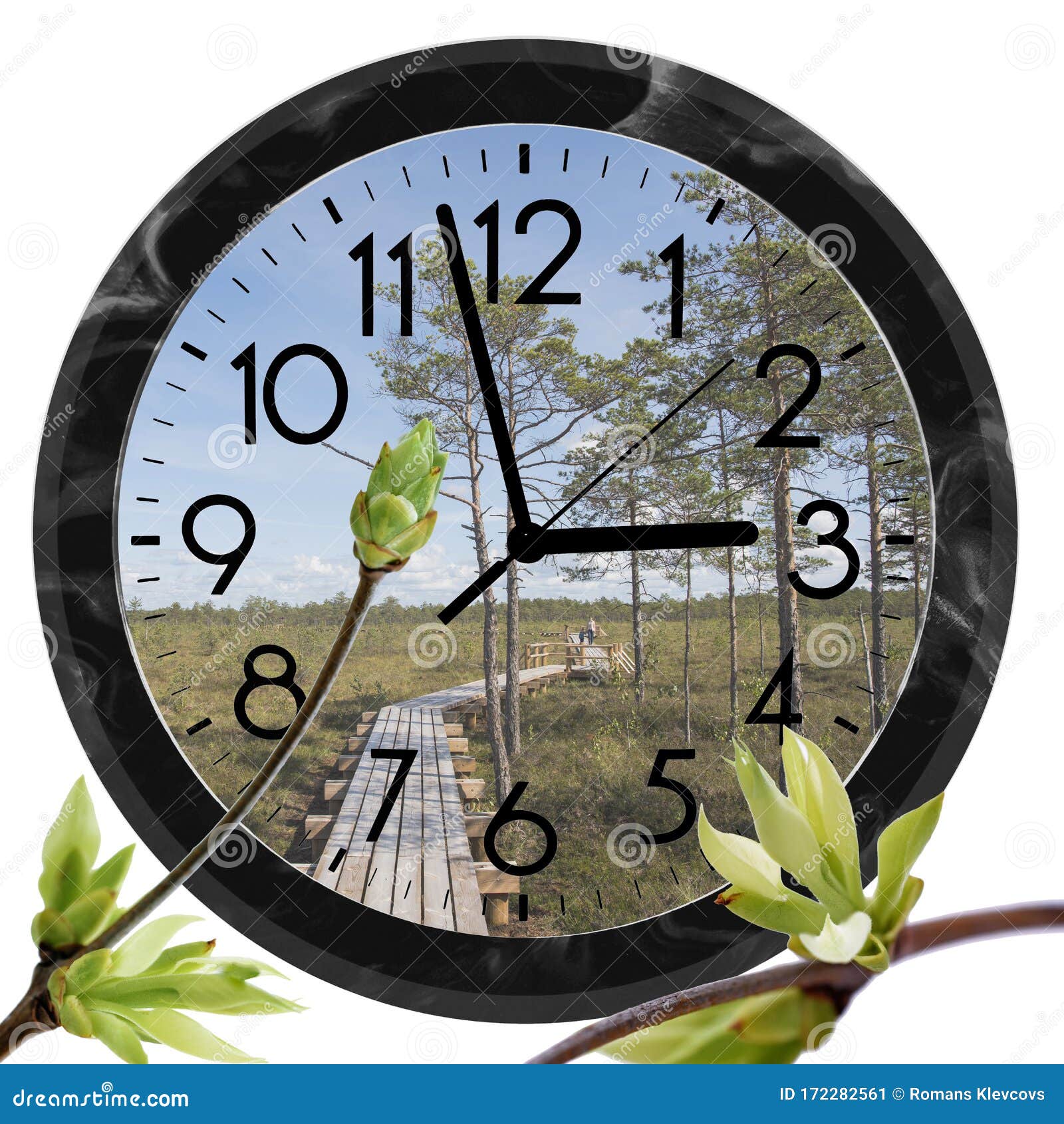 Daylight Saving Time. DST. Wall Clock Going To Winter Time. Turn Time ...