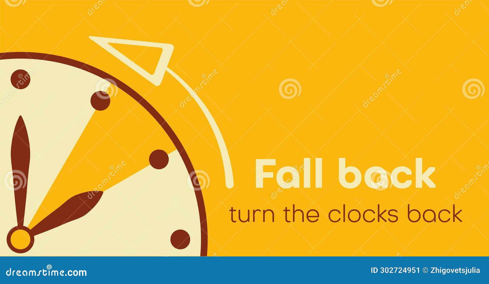 Daylight Saving Time Ends, Banner. Graphic Minimalist Clock with ...
