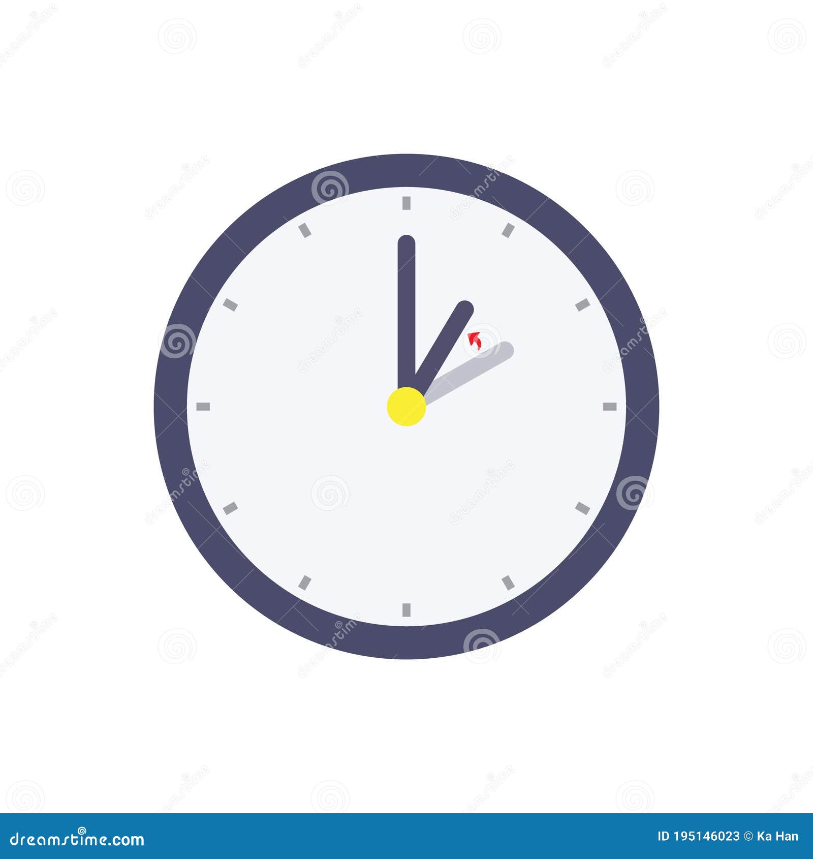 Daylight Saving Time Ends Icon Vector in Flat Style Design. Clock ...