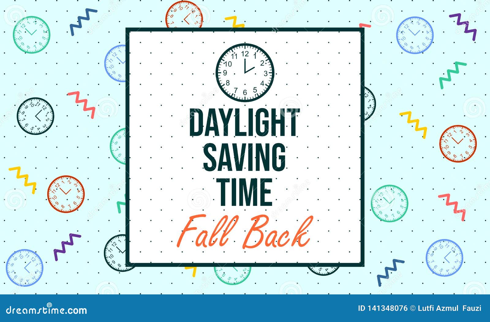 Daylight Saving Time. Fall Back - Vector Stock Vector - Illustration of ...