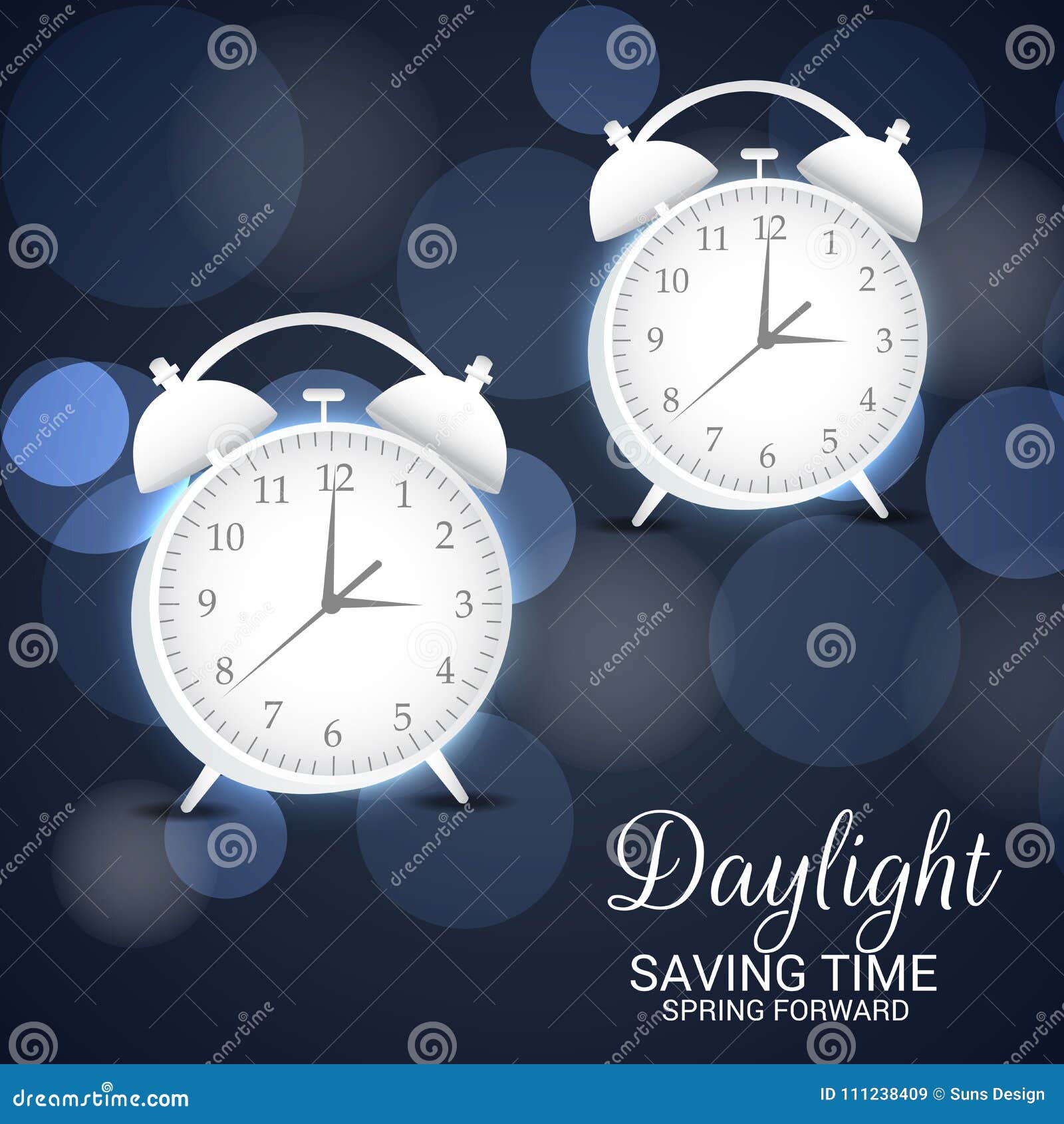 Daylight Saving Time. stock illustration. Illustration of timespring ...