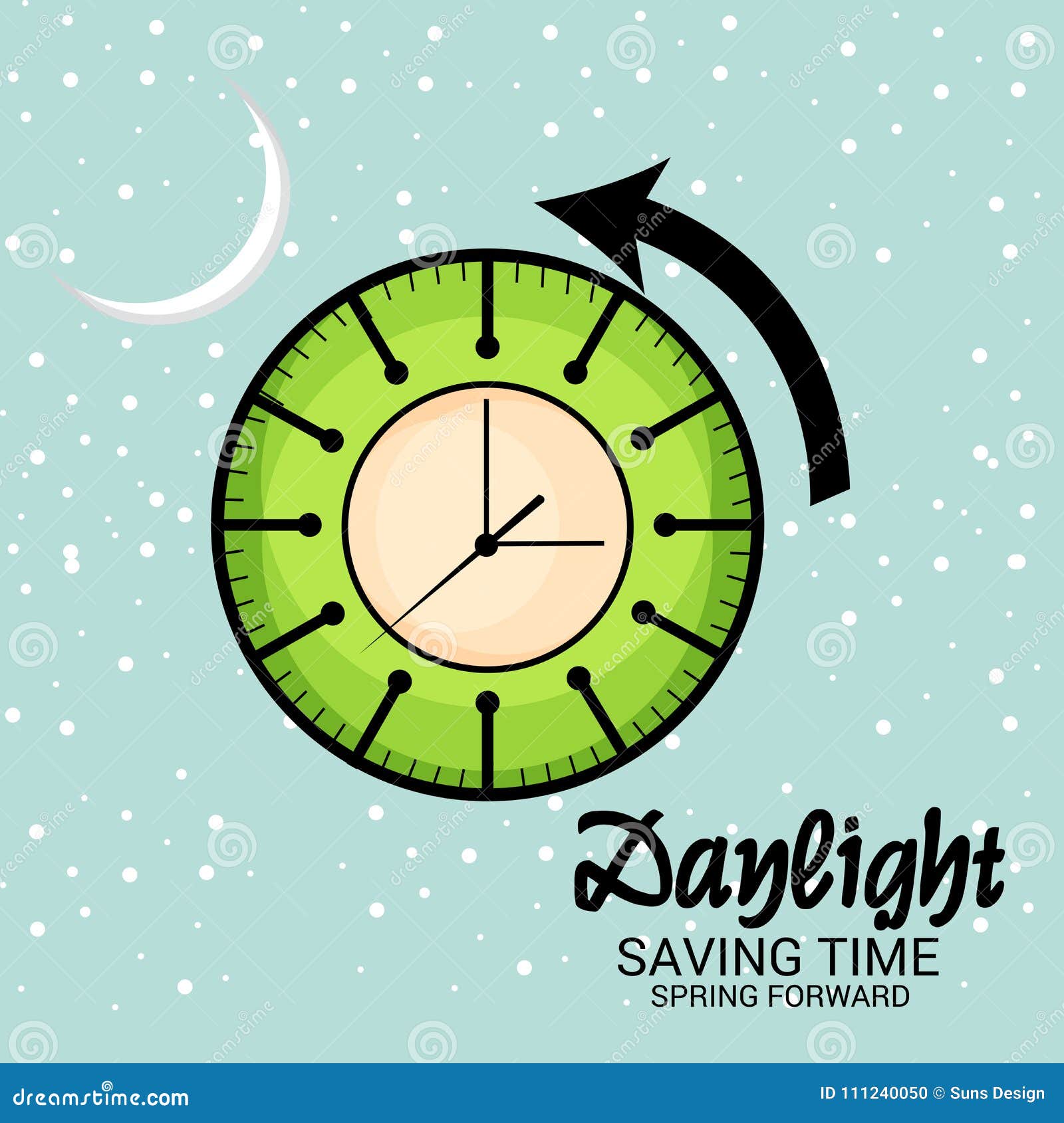 Daylight Saving Time. stock illustration. Illustration of colorful ...