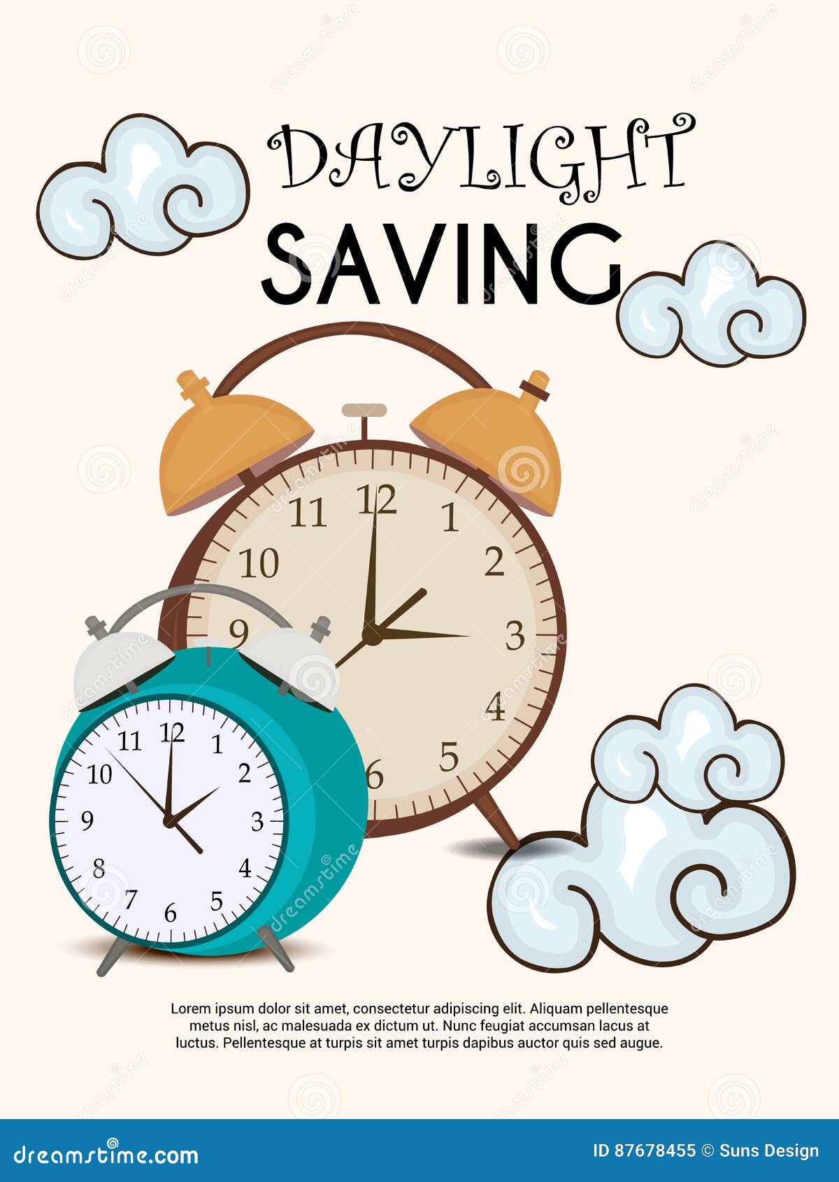 Daylight Saving Time stock illustration. Illustration of wake - 87678455