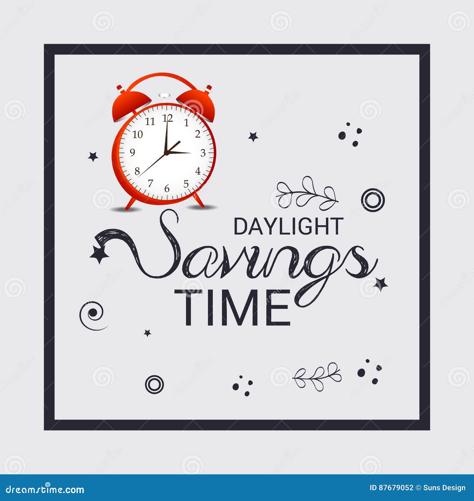 Daylight Saving Time stock illustration. Illustration of green - 87679052