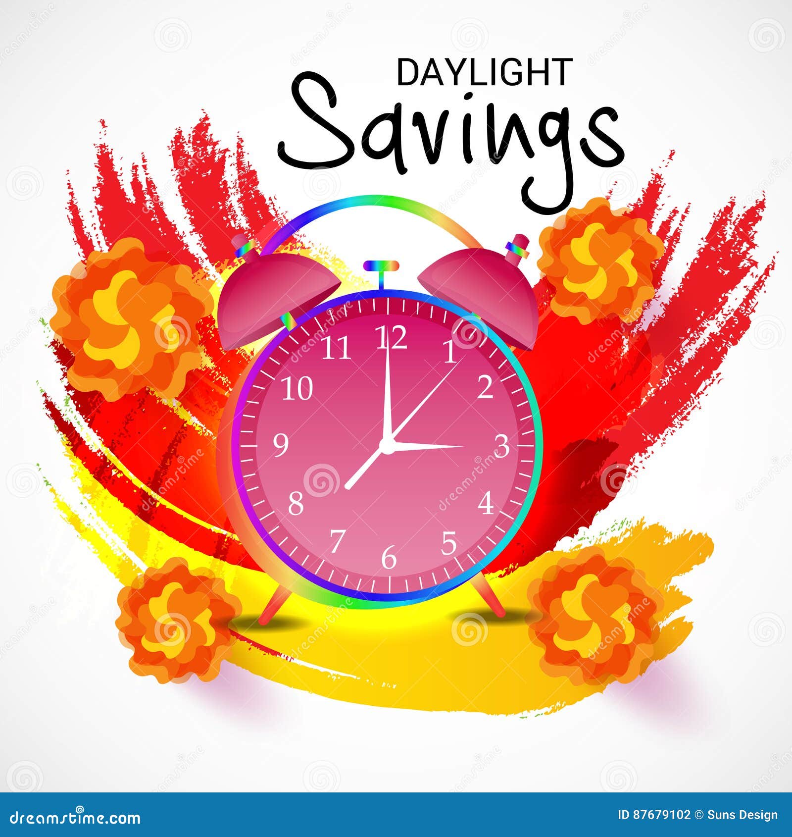 Daylight Saving Time stock illustration. Illustration of tick - 87679102