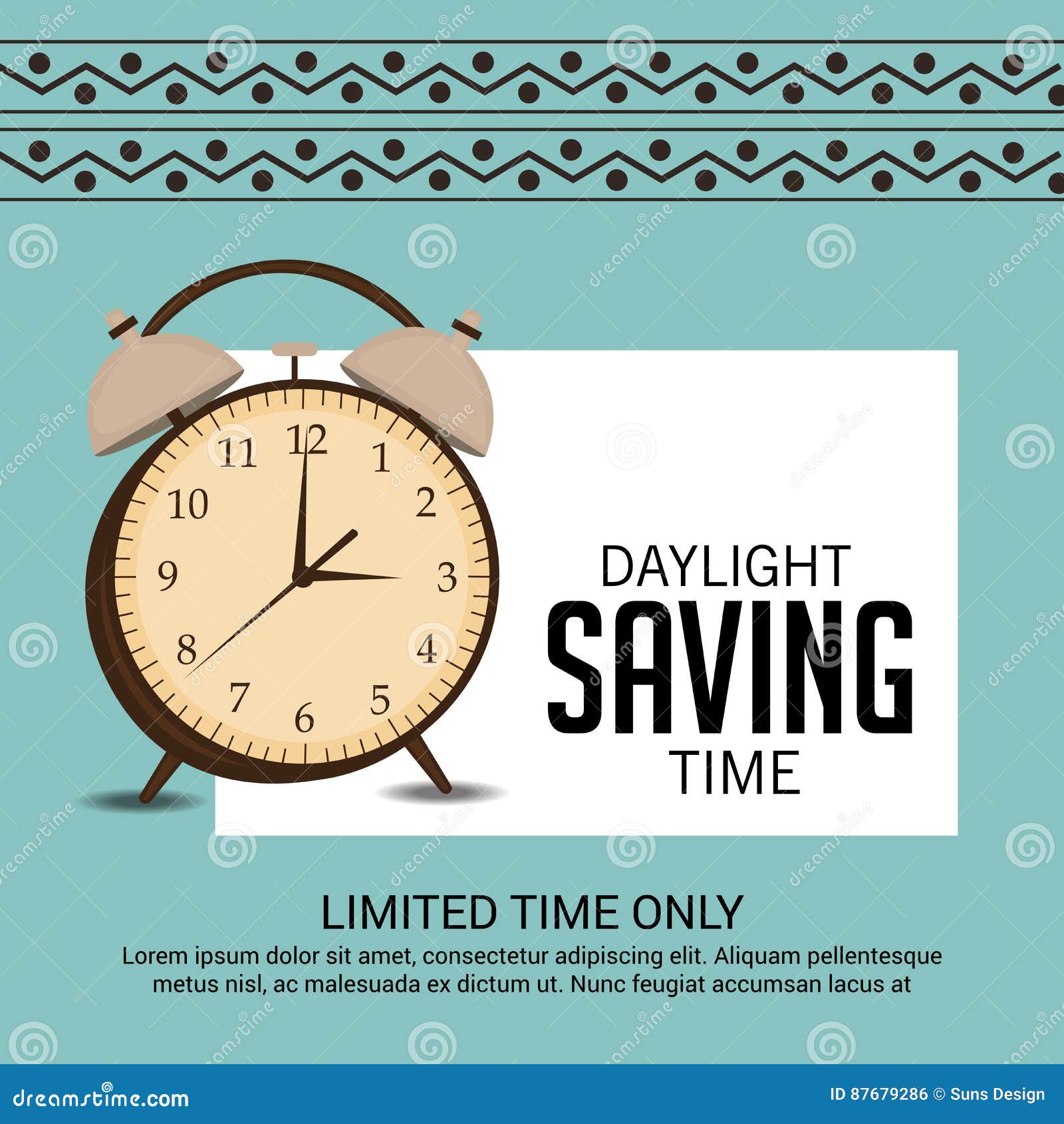Daylight Saving Time stock illustration. Illustration of minute - 87679286