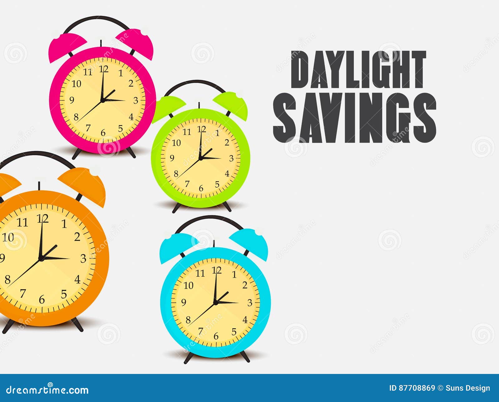 Daylight Saving Time stock illustration. Illustration of twelve - 87708869