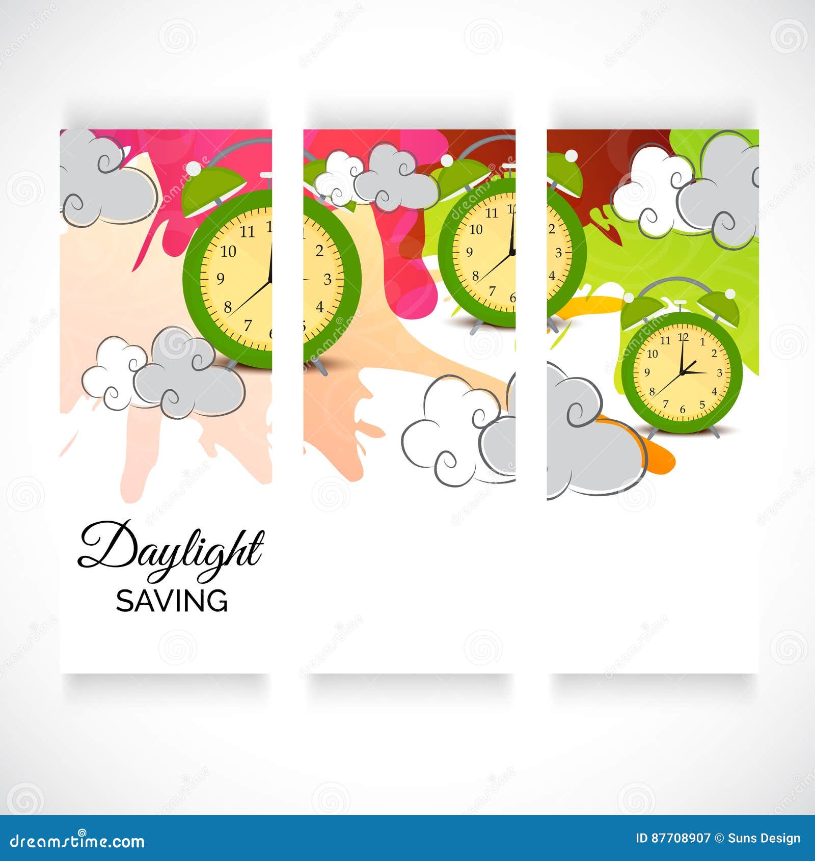 Daylight Saving Time stock illustration. Illustration of spring - 87708907