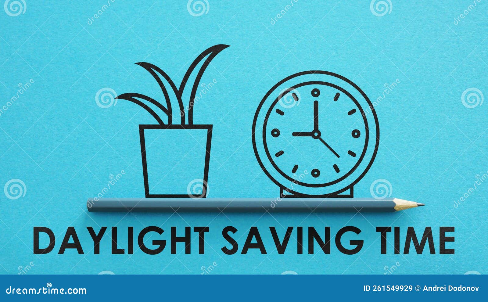 Daylight Saving Time is Shown Using the Text Stock Image - Image of ...