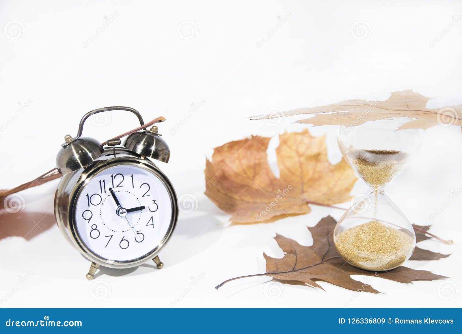 Daylight Saving Time. Wall Clock Going To Winter Time. Autumn ...