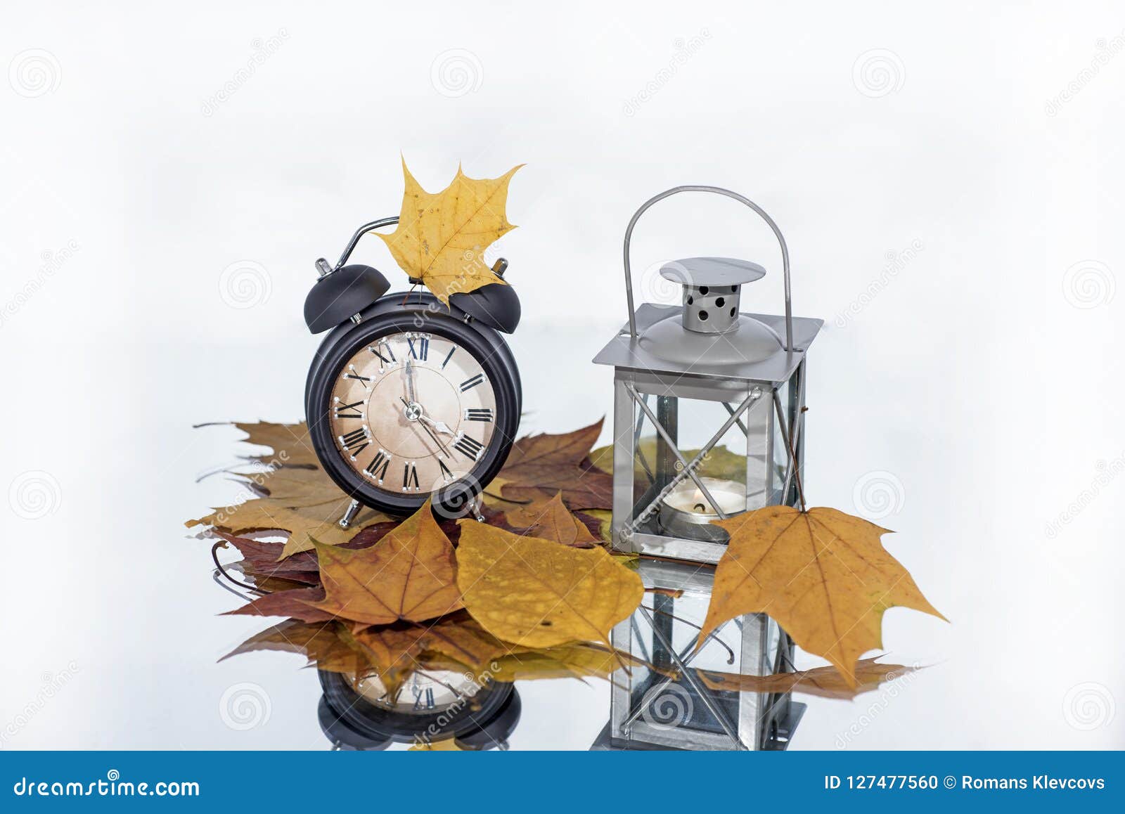 Daylight Saving Time. Wall Clock Going To Winter Time Stock Photo ...