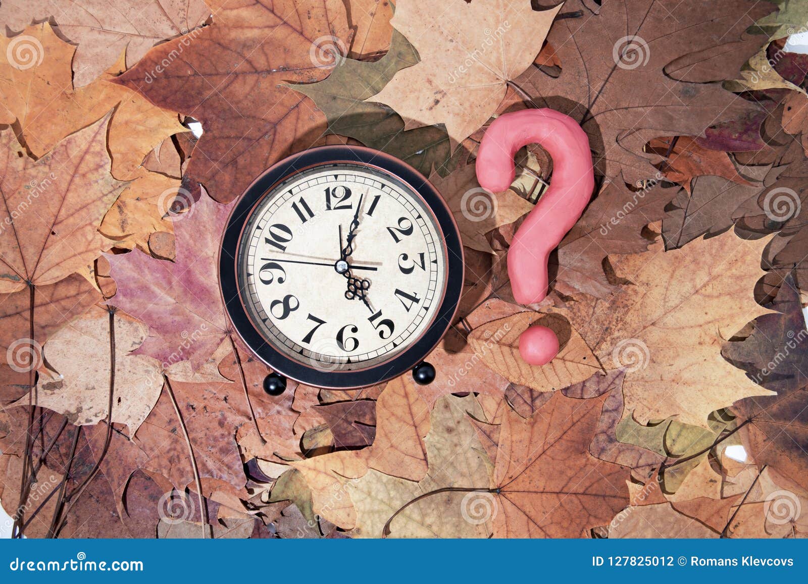 Daylight Saving Time. Wall Clock Going To Winter Time. Autumn ...