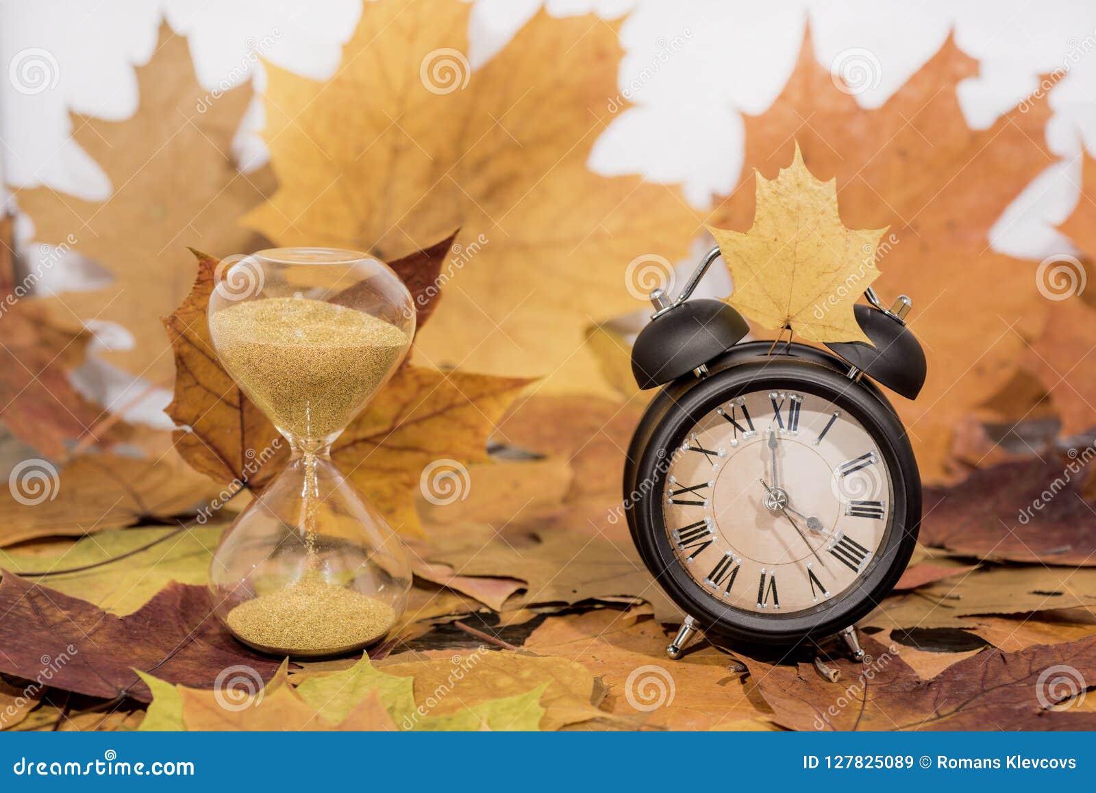 Daylight Saving Time. Wall Clock Going To Winter Time. Autumn ...