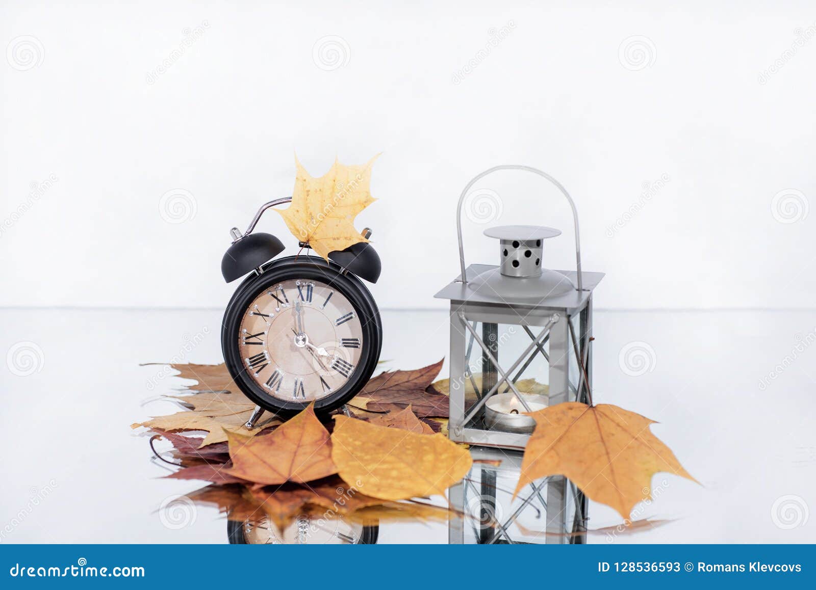 Daylight Saving Time. Wall Clock Going To Winter Time. Autumn ...
