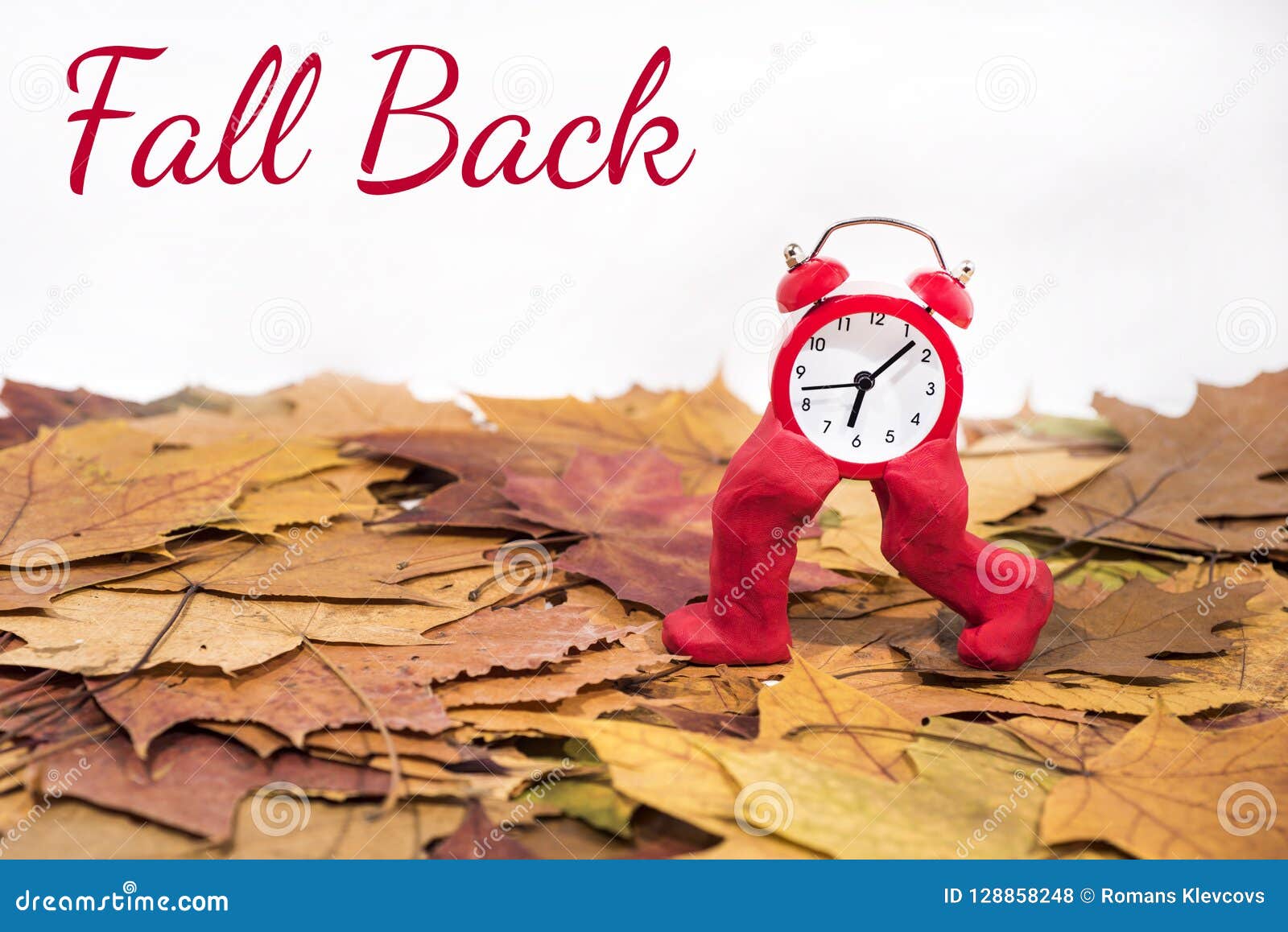Daylight Saving Time. Wall Clock Going To Winter Time. Autumn ...