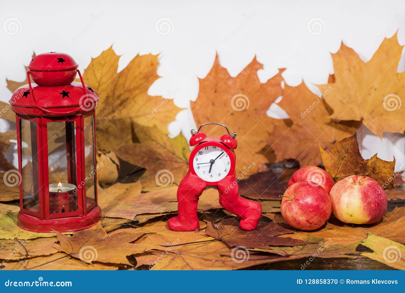 Daylight Saving Time. Wall Clock Going To Winter Time. Autumn ...