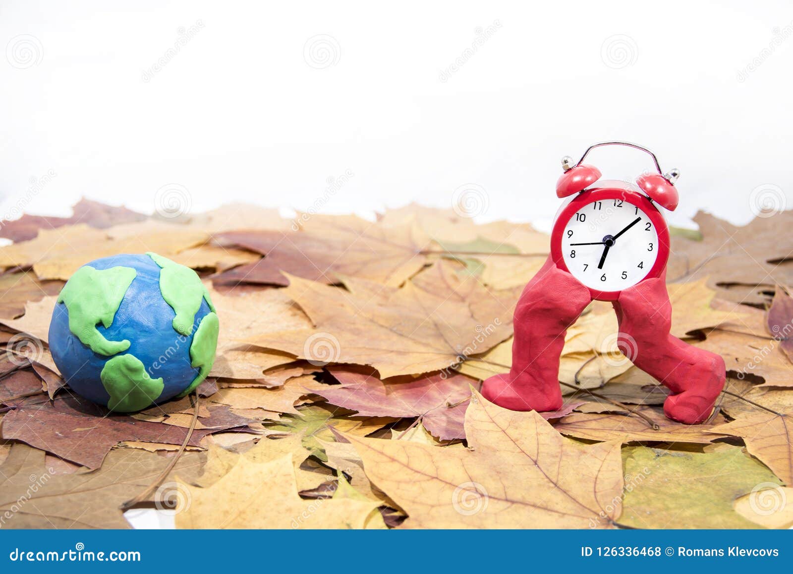 Daylight Saving Time. Wall Clock Going To Winter Time. Autumn ...