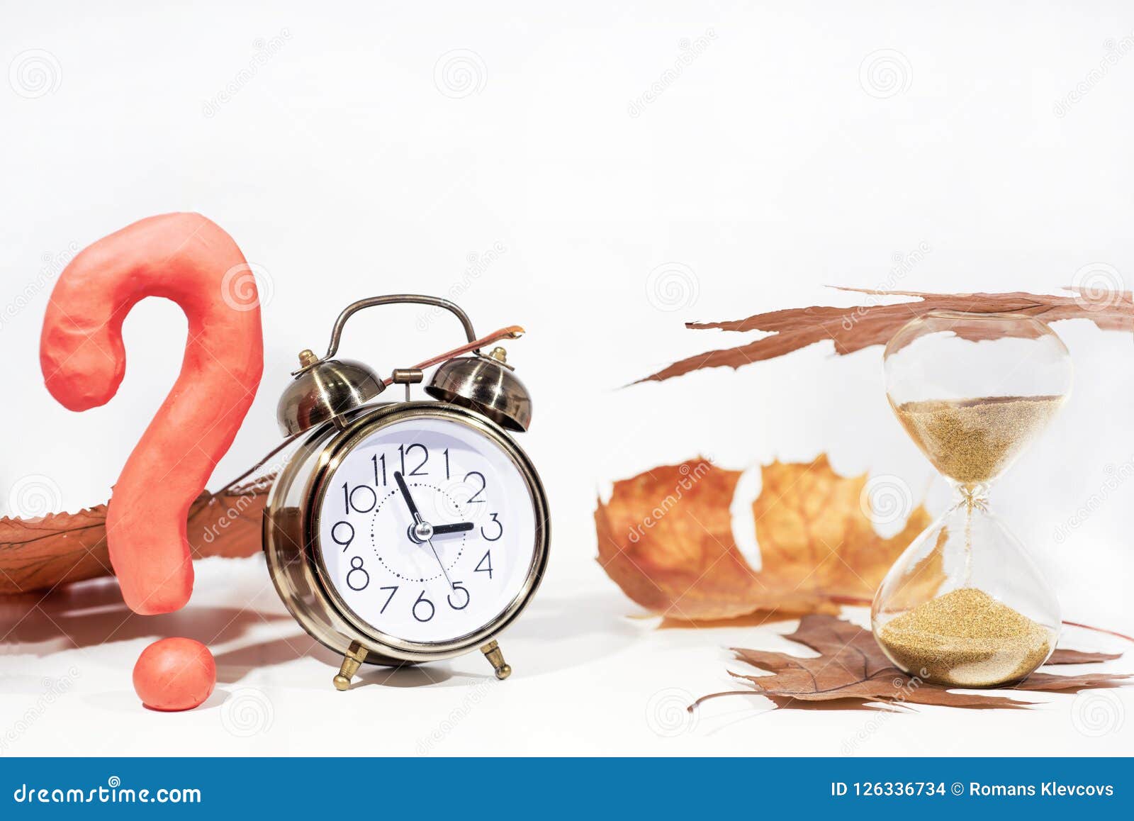 Daylight Saving Time. Wall Clock Going To Winter Time. Autumn ...