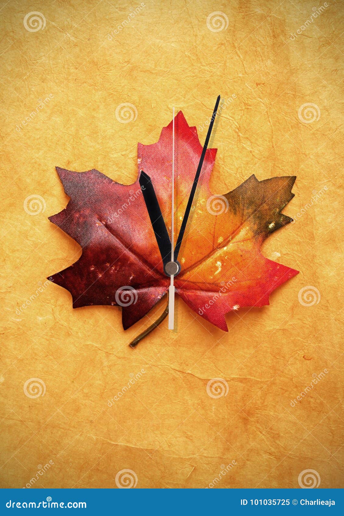 Daylight Savings Autumn Time Clock Stock Image - Image of foliage ...