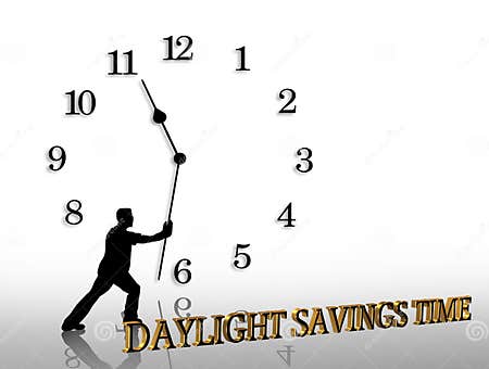 Daylight Savings Time Graphic Stock Illustration - Illustration of ...