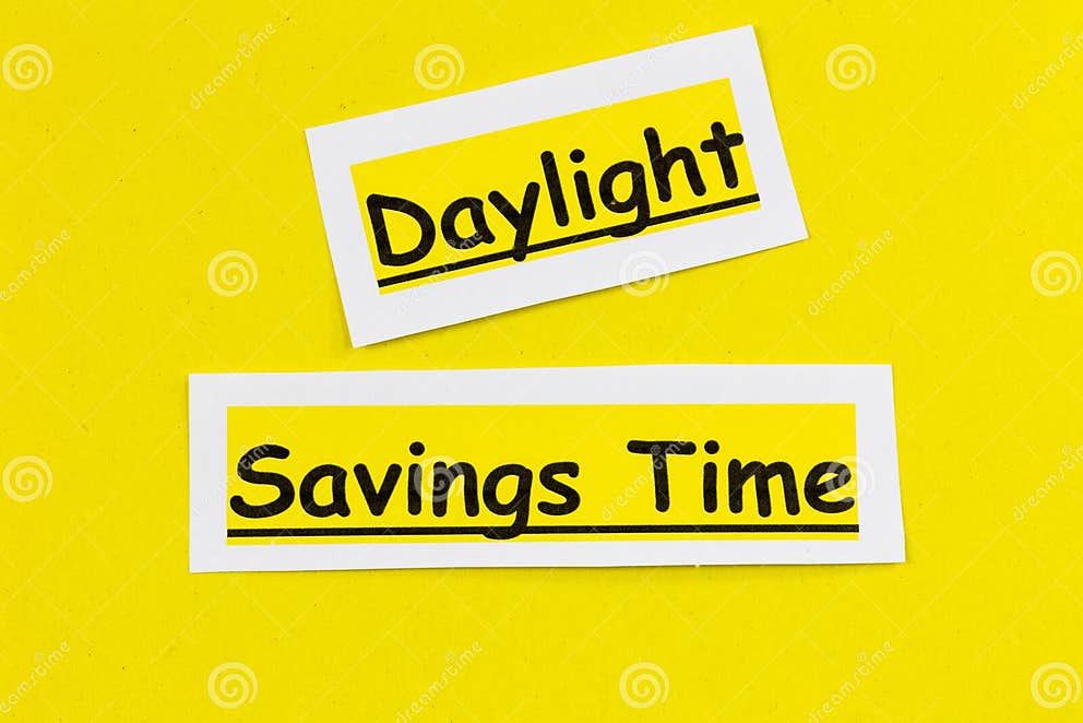 Daylight Savings Time Spring Forward Saving Fall Back Clock Stock Image ...