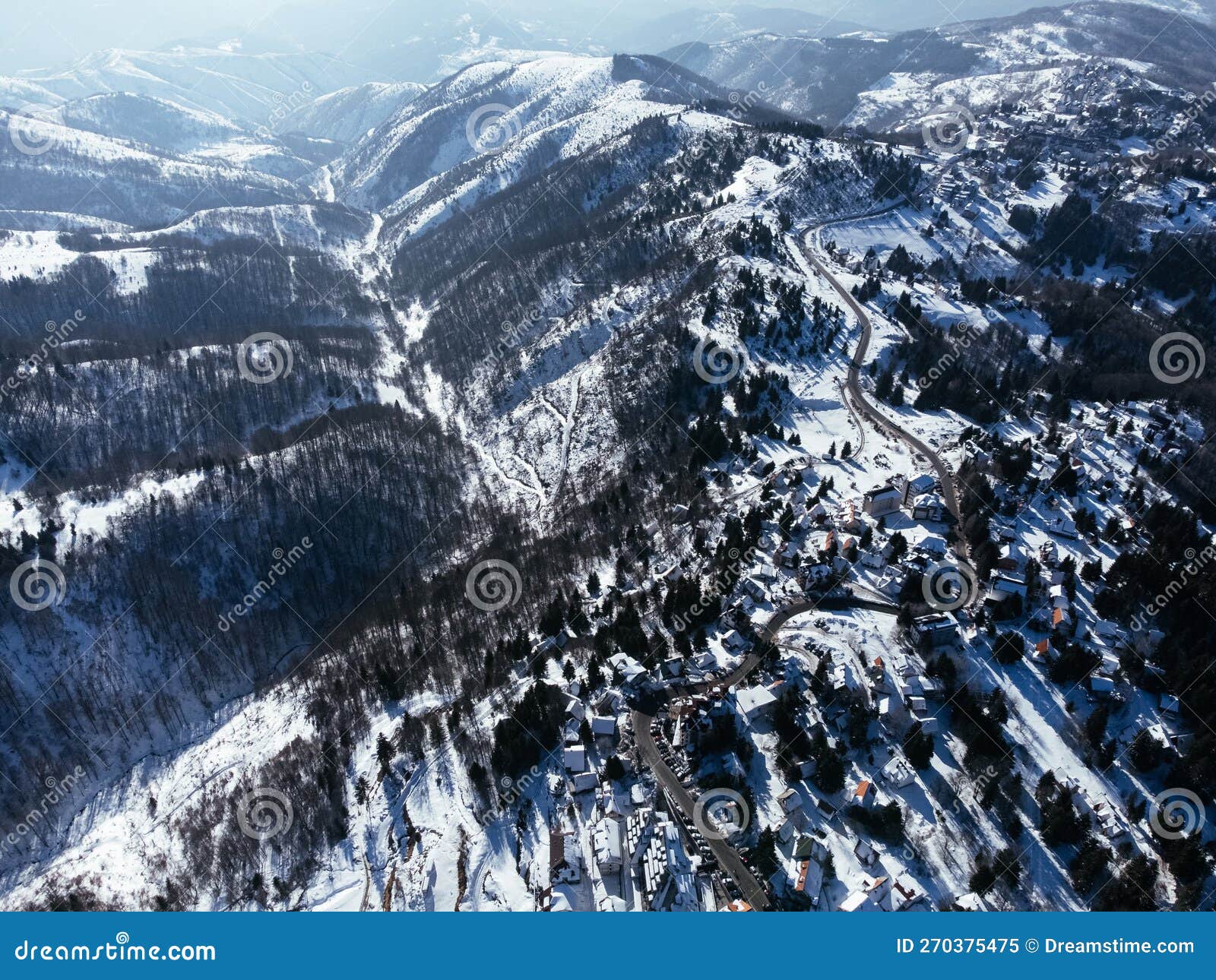 Daylight View of Mountains Near To Ski Resort Kopaonic Stock Image ...