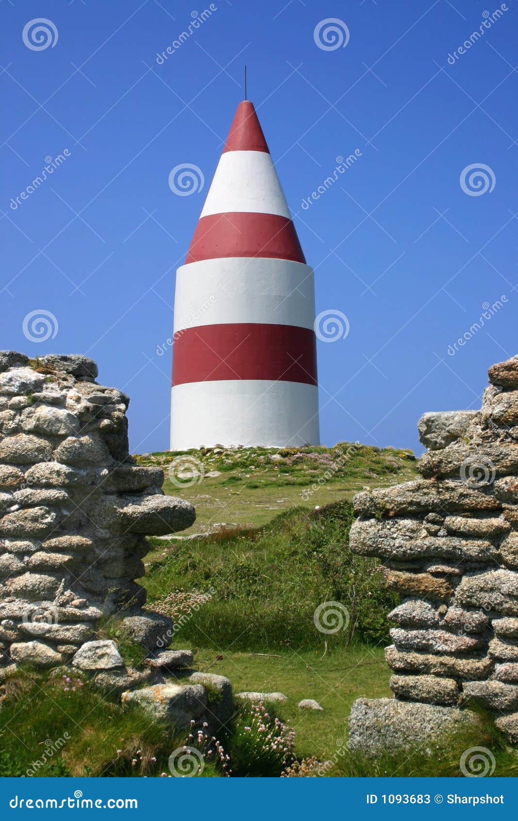 The Daymark stock image. Image of scilly, white, cornwall - 1093683