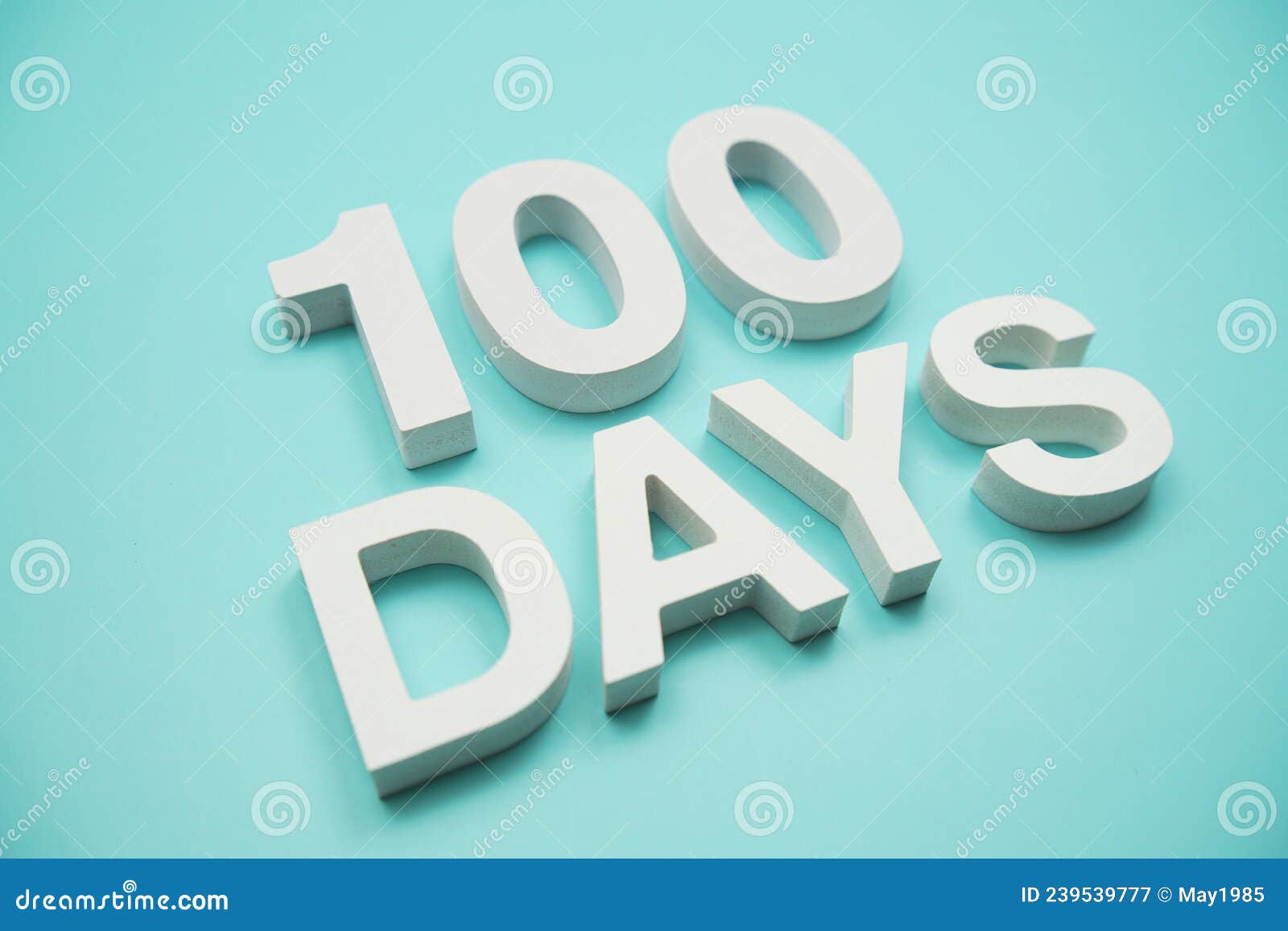 100 Days Alphabet Letters on Blue Background Stock Illustration ...