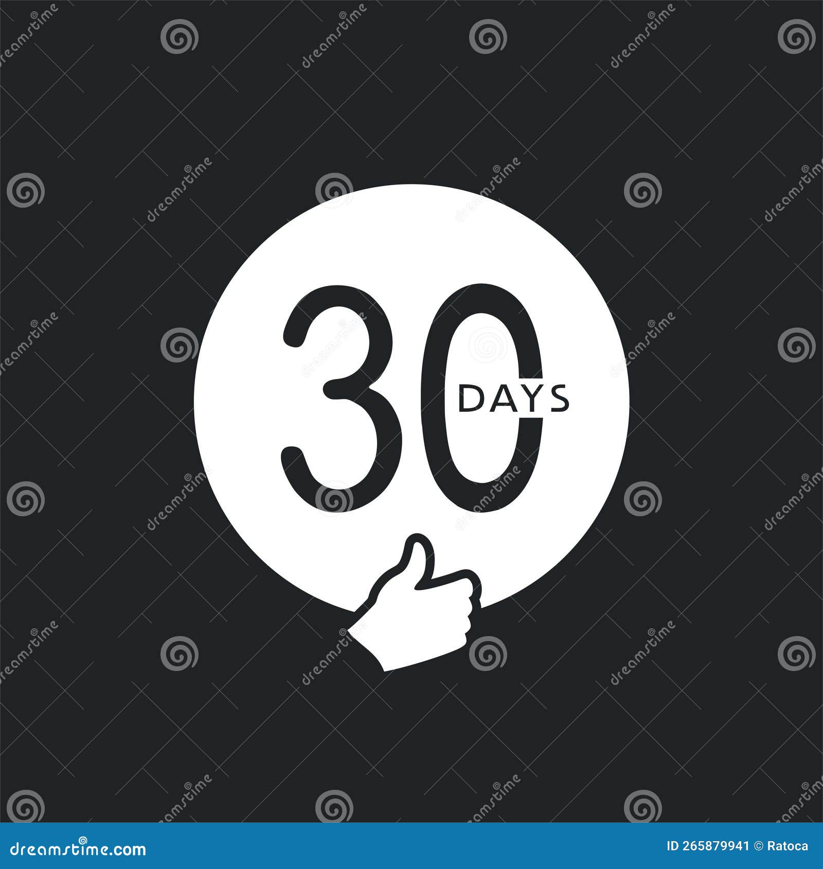 30 days circle symbol stock vector. Illustration of business - 265879941