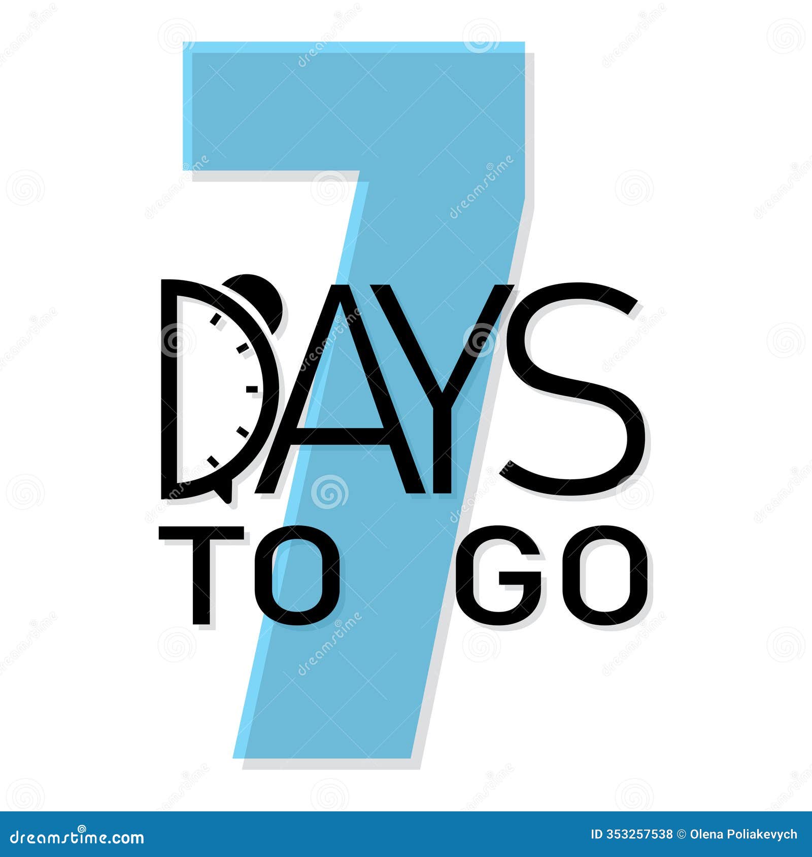 4 Days To Go. Countdown Icon Number Four. Blue Gradient Background ...