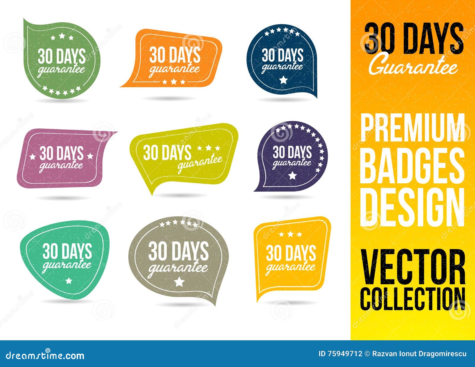 30 Days Guarantee Logo Badge Emblem Stock Vector - Illustration of ...