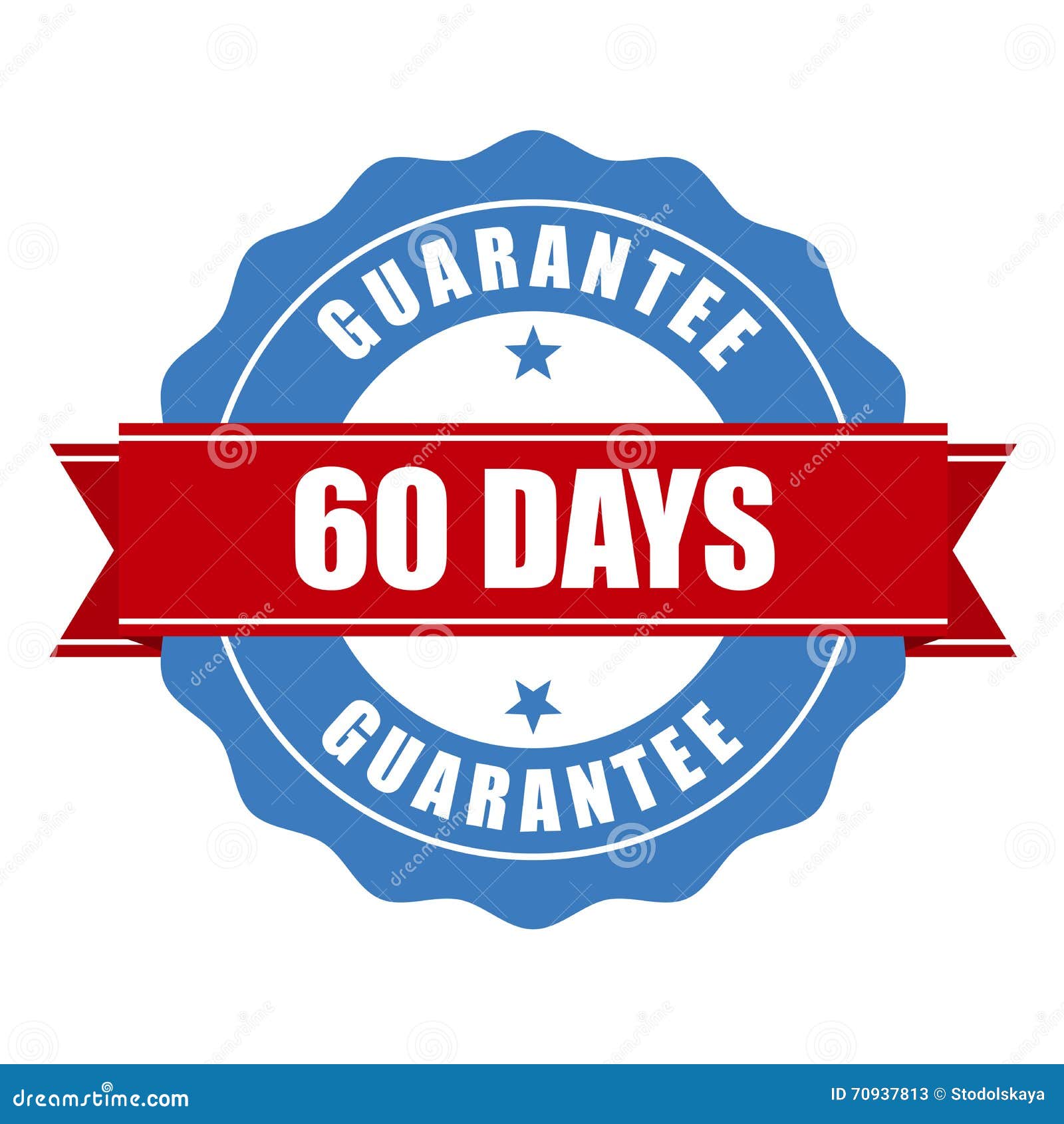 60 Days Guarantee Stamp - Warranty Stock Vector - Illustration of sign ...