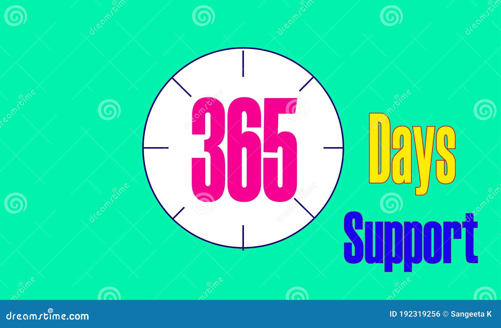 365 Days Support Vector or Illustration Art and VectorArt ...