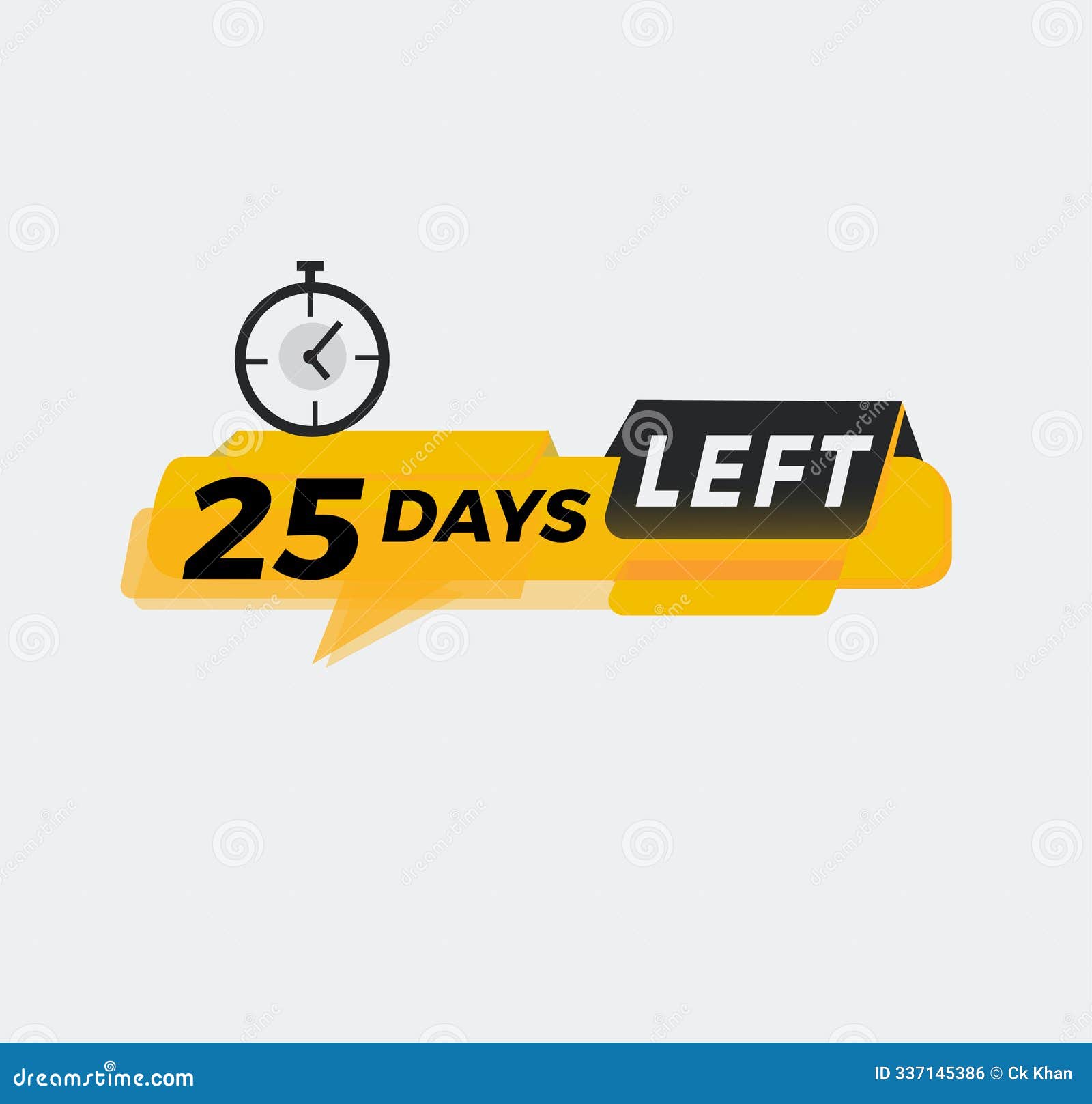 25 Days Left Countdown Icon Colourful Template. Special Events Sale Tag ...