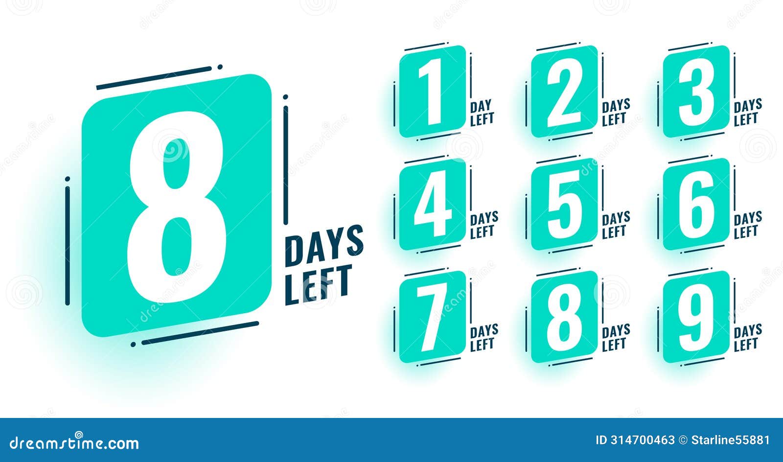 Days Left Countdown Sticker Template for Special Deal or Offer Stock ...