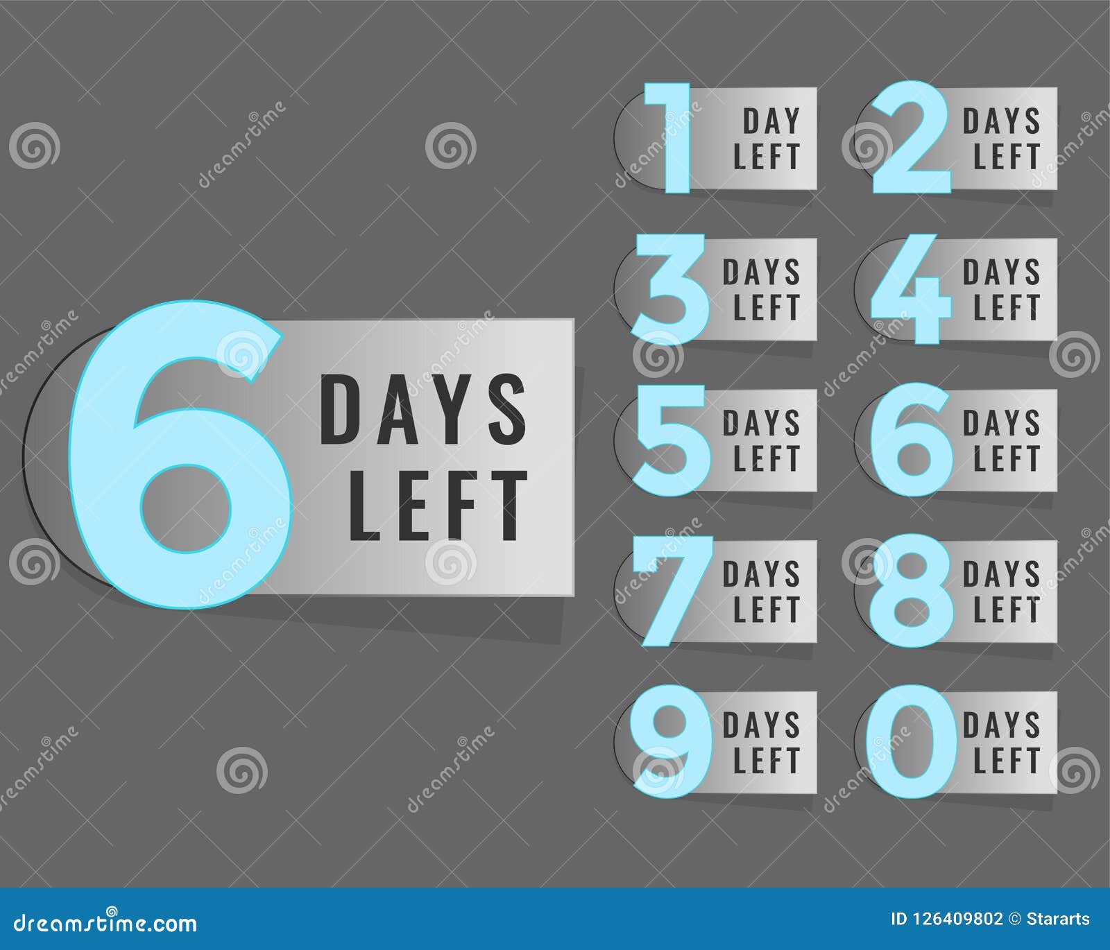 Days Left Countdown Timer Label Stock Vector - Illustration of limited ...