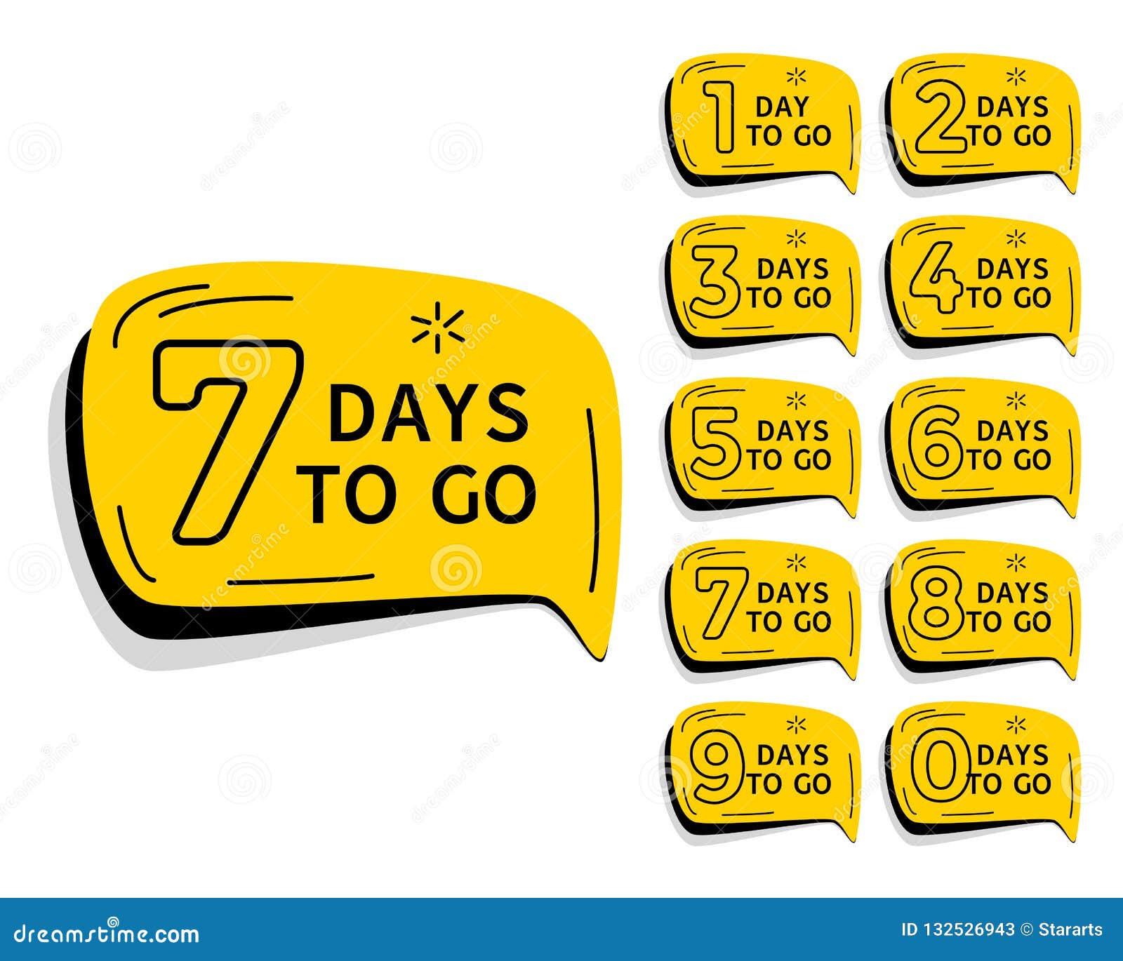 Days Left Countdown Timer For Sale And Promotion Stock Vector