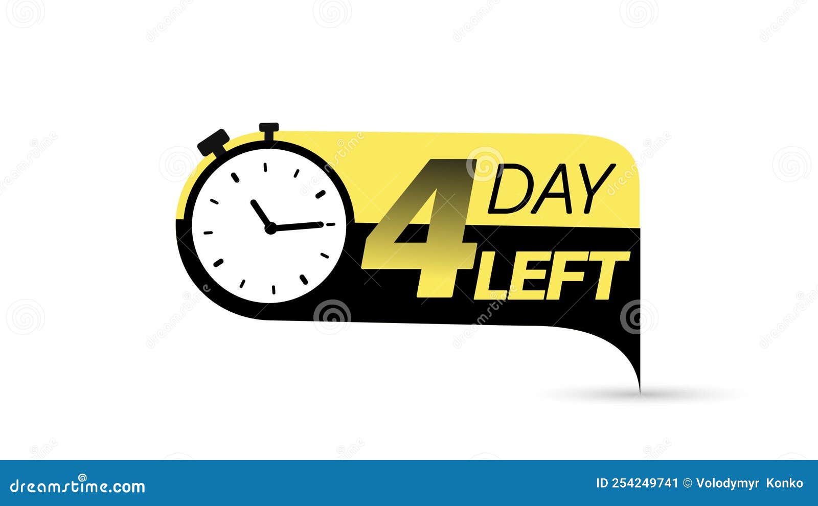 4 Days Left. Emblem with the Number of Days Remaining Stock Video ...