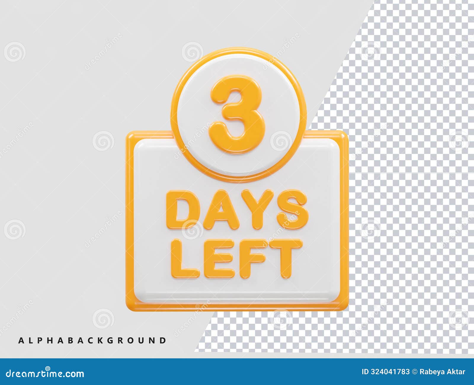 Days Left Text Vector Illustration Element 3d Rendering Transparent Eps ...