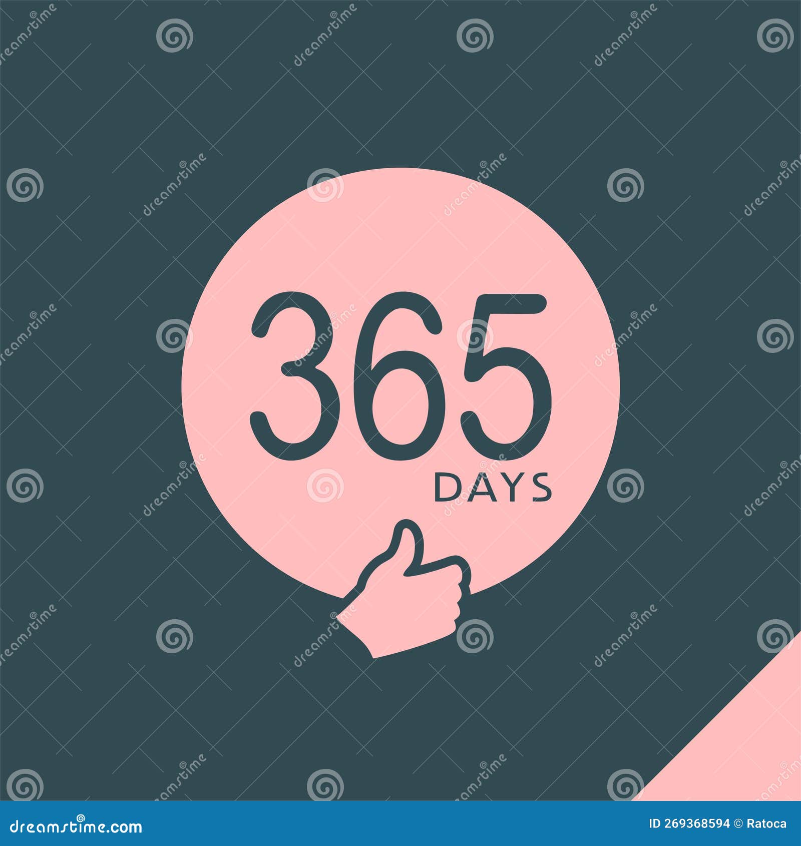 365 days message symbol stock vector. Illustration of like - 269368594