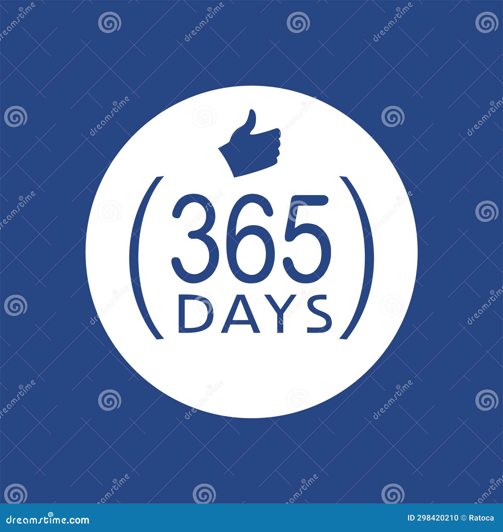 365 days message symbol stock vector. Illustration of design - 298420210