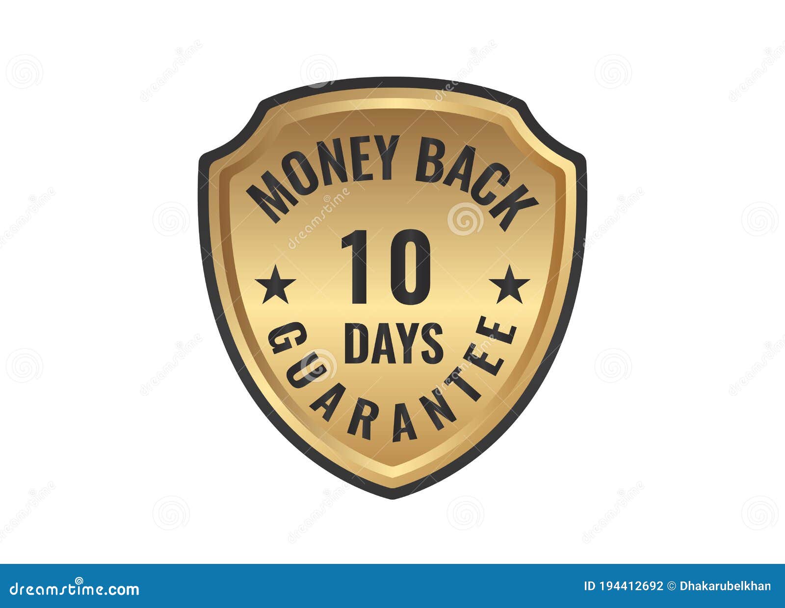 10 Days Money Back Guarantee Stock Vector - Illustration of percent ...